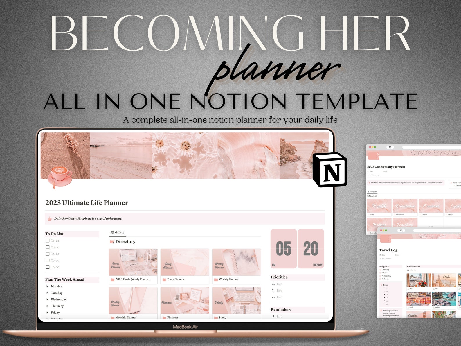 PLR Notion Template 2024 Aesthetic Planner Daily Notion - Etsy