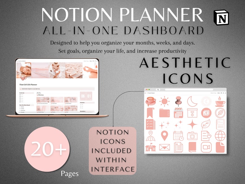 PLR Notion Template 2024 Aesthetic Planner, Daily Notion Planner, Notion Life Template, Digital ...