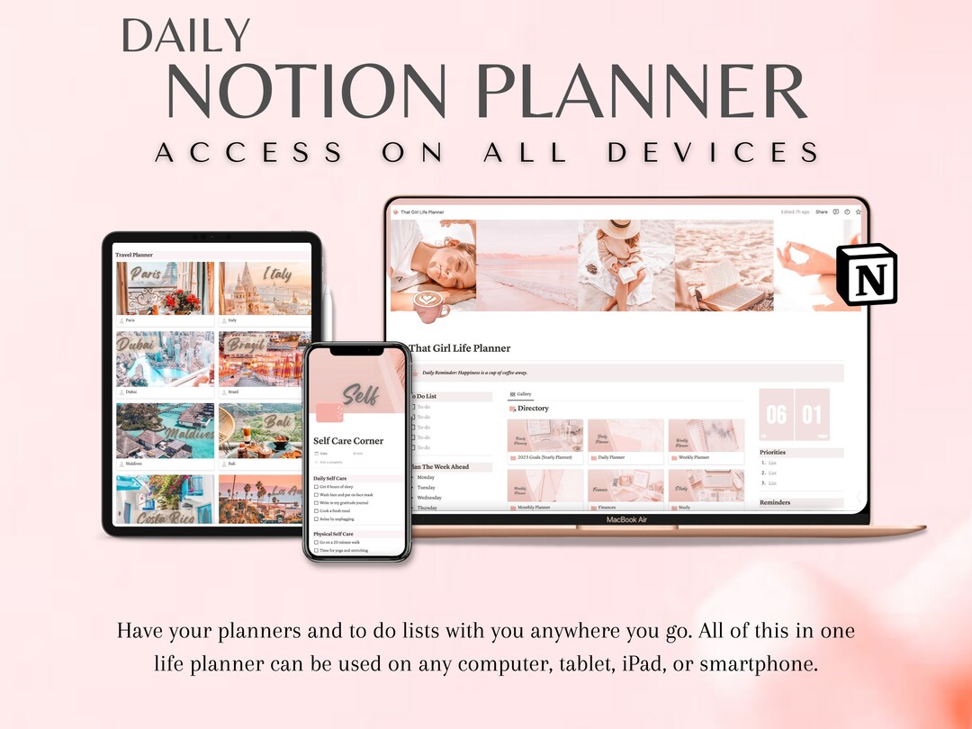 PLR Notion Template 2024 Aesthetic Planner, Daily Notion Planner, Notion Life Template, Digital ...