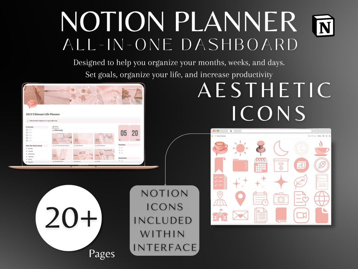 PLR Notion Template 2024 Aesthetic Planner, Daily Notion Planner, Notion Life Template, Digital ...