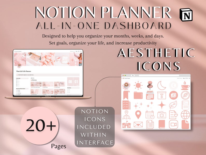 PLR Notion Template 2024 Aesthetic Planner, Daily Notion Planner ...