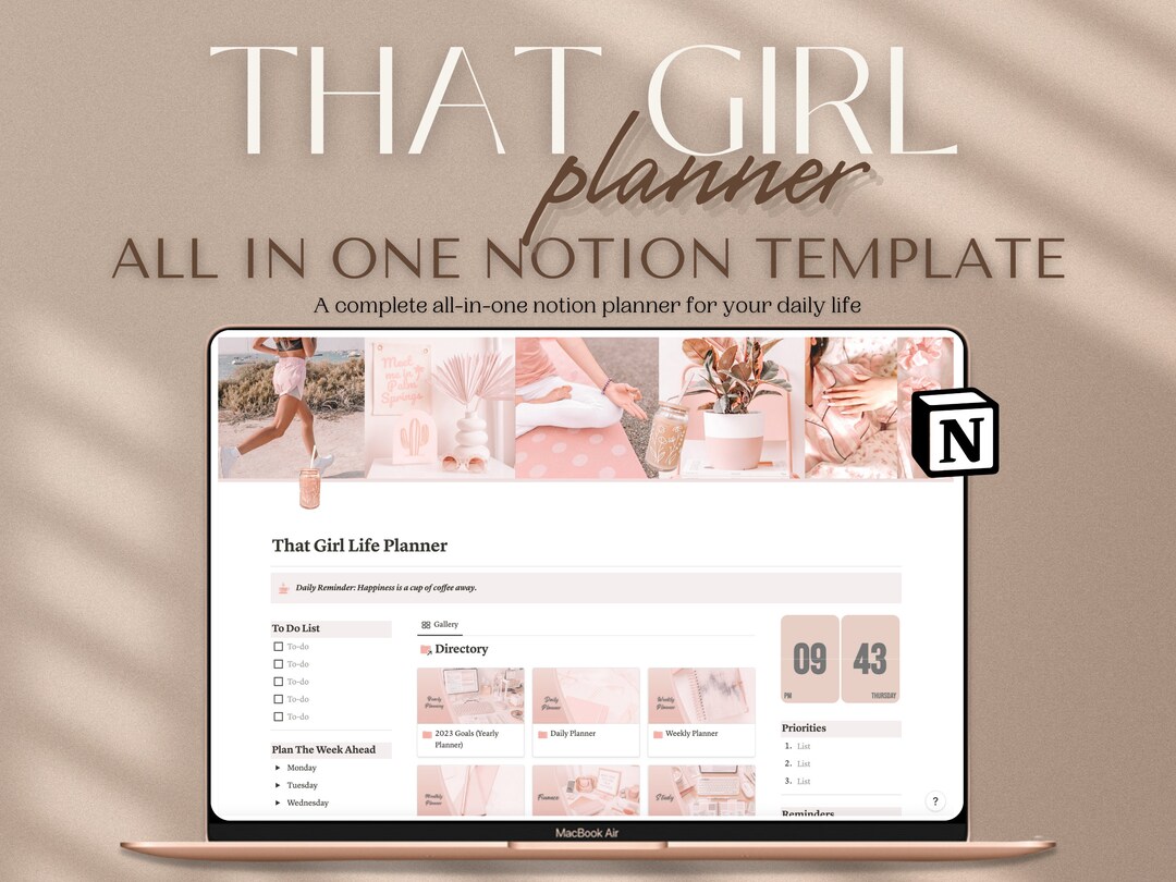 PLR Notion Template 2024 Aesthetic Planner Daily Notion - Etsy