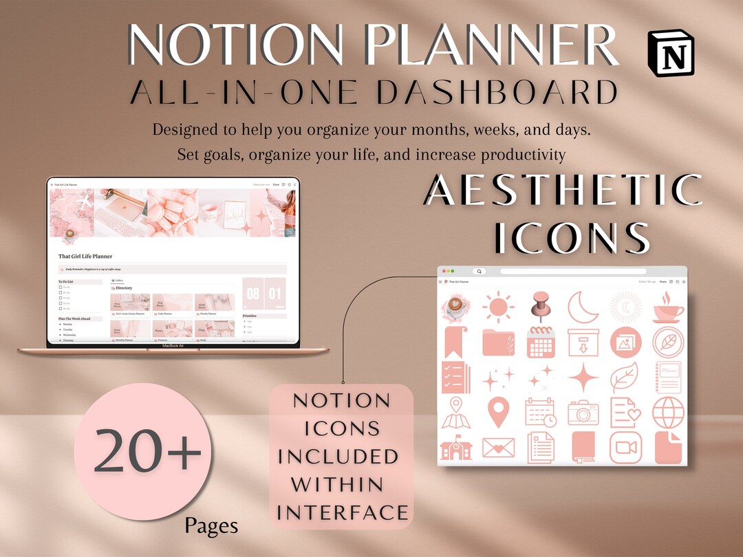 PLR Notion Template 2024 Aesthetic Planner, Daily Notion Planner ...