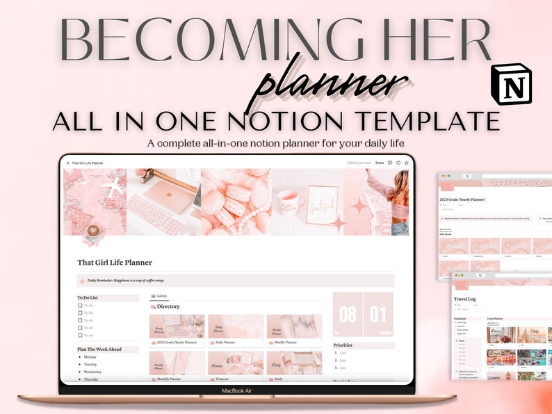 PLR Notion Template 2024 Aesthetic Planner, Daily Notion Planner ...