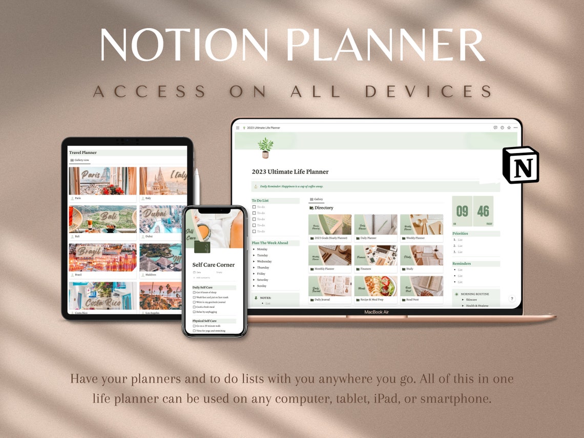 PLR Notion Template 2024 Aesthetic Planner, Daily Notion Planner, Notion Life Template, Digital ...
