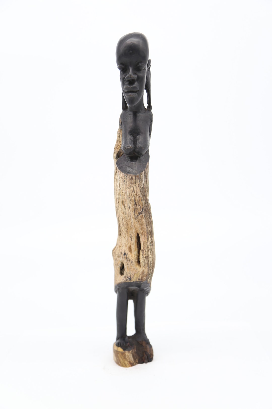 African Hand Carved Ebony Wood Figure - Etsy