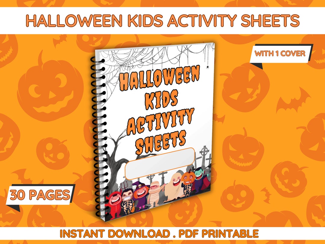Spooky Halloween Kids Activity Pack - 30 Sheets - Digital Download ...