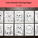 32 Adorable Cute Animals Coloring Pages for Kids | Digital Download ...