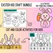 Easter Kid Craft Bundle Color by Number Easter Paper Crown Coloring ...