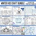 Winter Kid Craft Bundle Kids Coloring Pages Kids Activity Pages Color ...