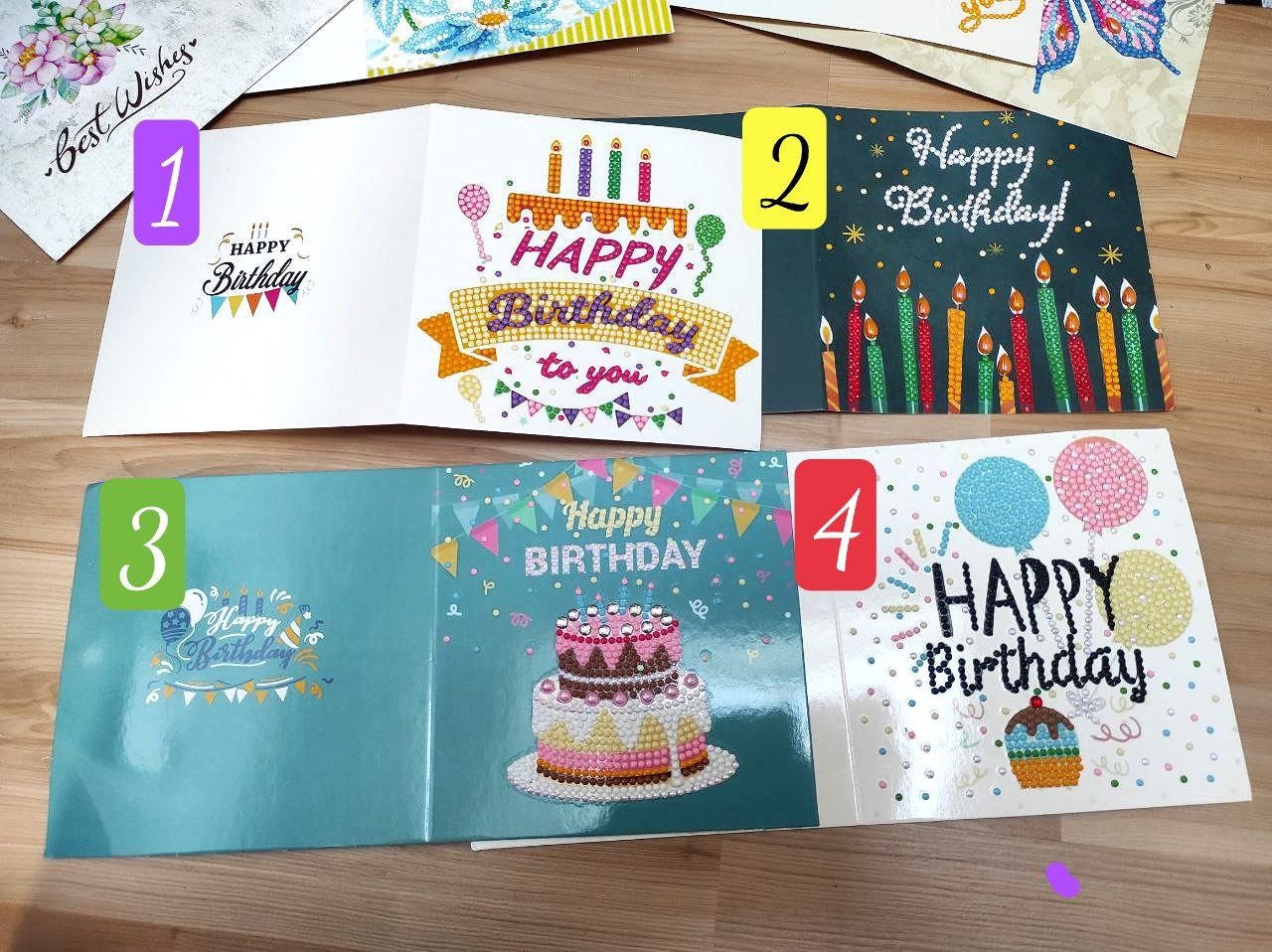 Ready-made 5D Diamond Mosaic Cards for Birthday - Etsy
