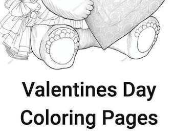 Hearts and Roses Coloring Page, Happy Valentine's Day, Valentine ...