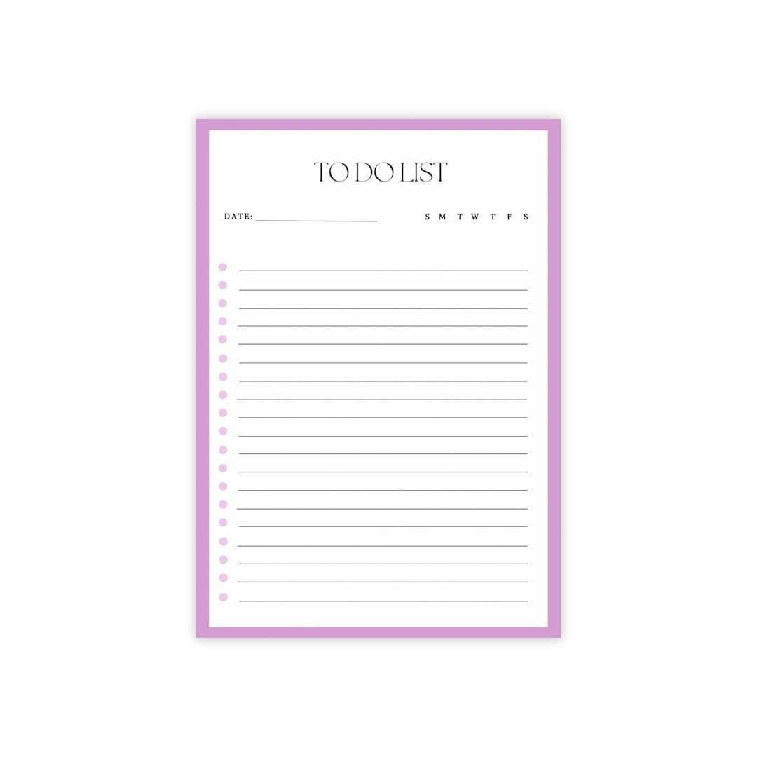 To Do List Post-it® Note Pads, to Do List Post It Notes, Purple Post It ...
