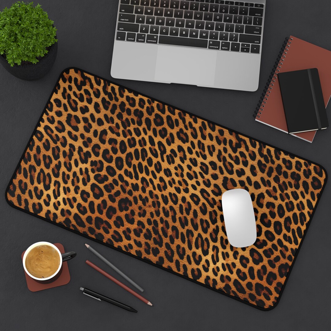 Leopard Desk Mat, Desk Mat With Leopard Print, Leopard Print Desk Mat ...