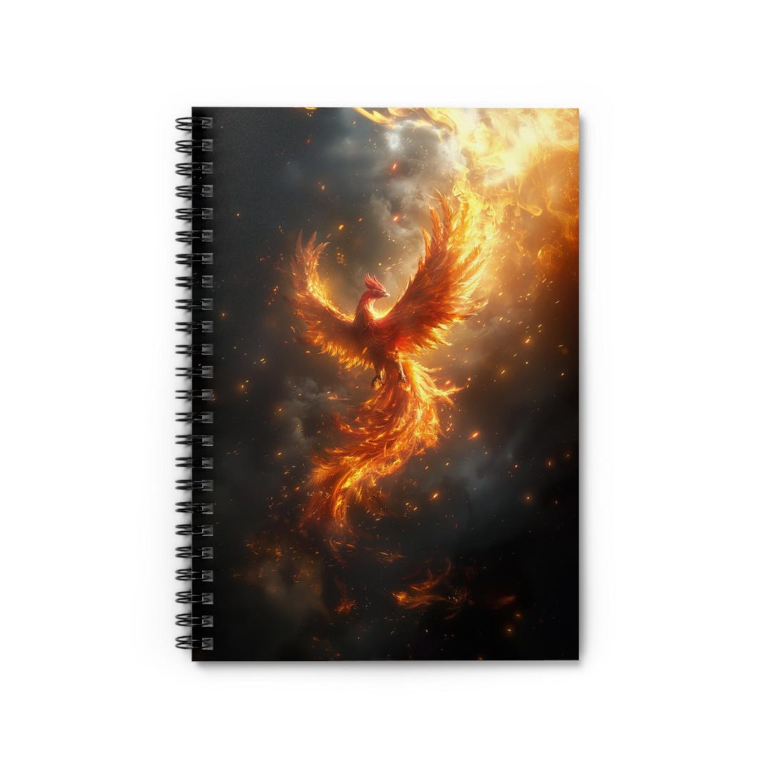 Spiral Notebook, Phoenix Spiral Notebook, Notebook With Phoenix ...