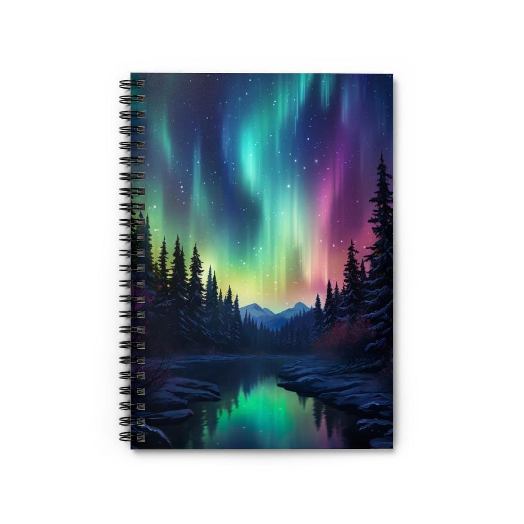 Spiral Notebook, Northern Lights Spiral Notebook, Northern Lights ...