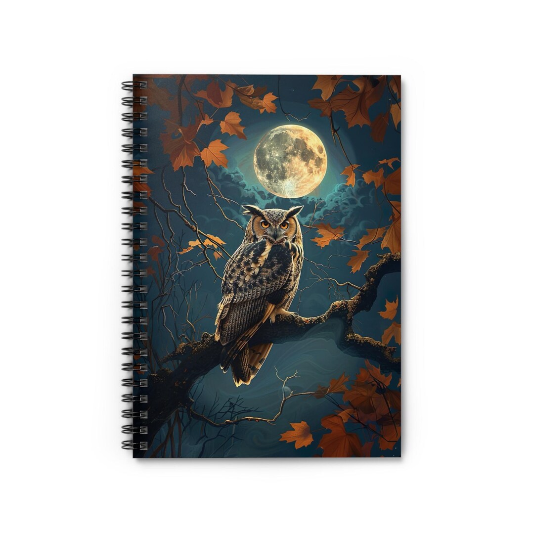 Spiral Notebook, Owl Spiral Notebook, Spiral Notebook With Owl, Owl ...