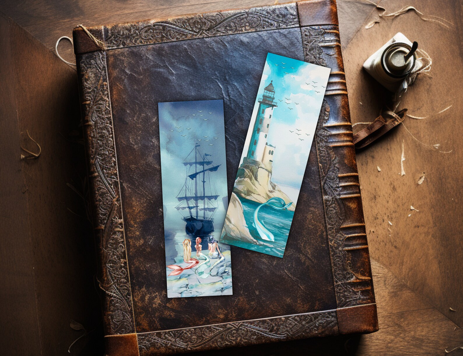 Printable Mermaid Bookmarks,printable Ocean Bookmarks,printable ...