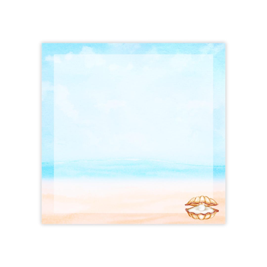 Beach Post-it® Note Pad, Ocean Sticky Notes, Blue Sticky Notes, Beach ...