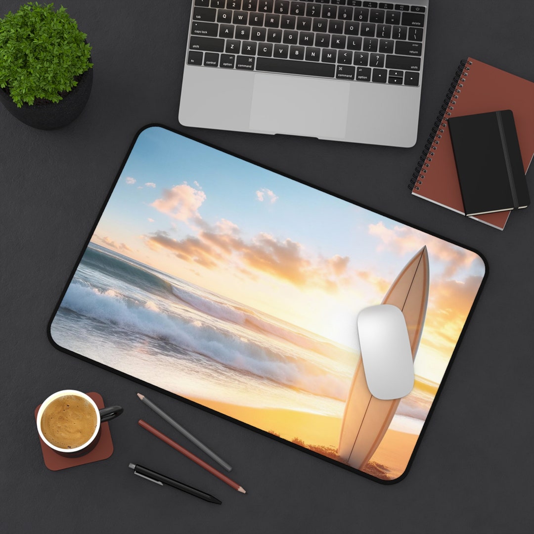 Ocean Desk Mat, Desk Mat Ocean, Ocean Wave Desk Mat, Ocean Surfer Desk ...