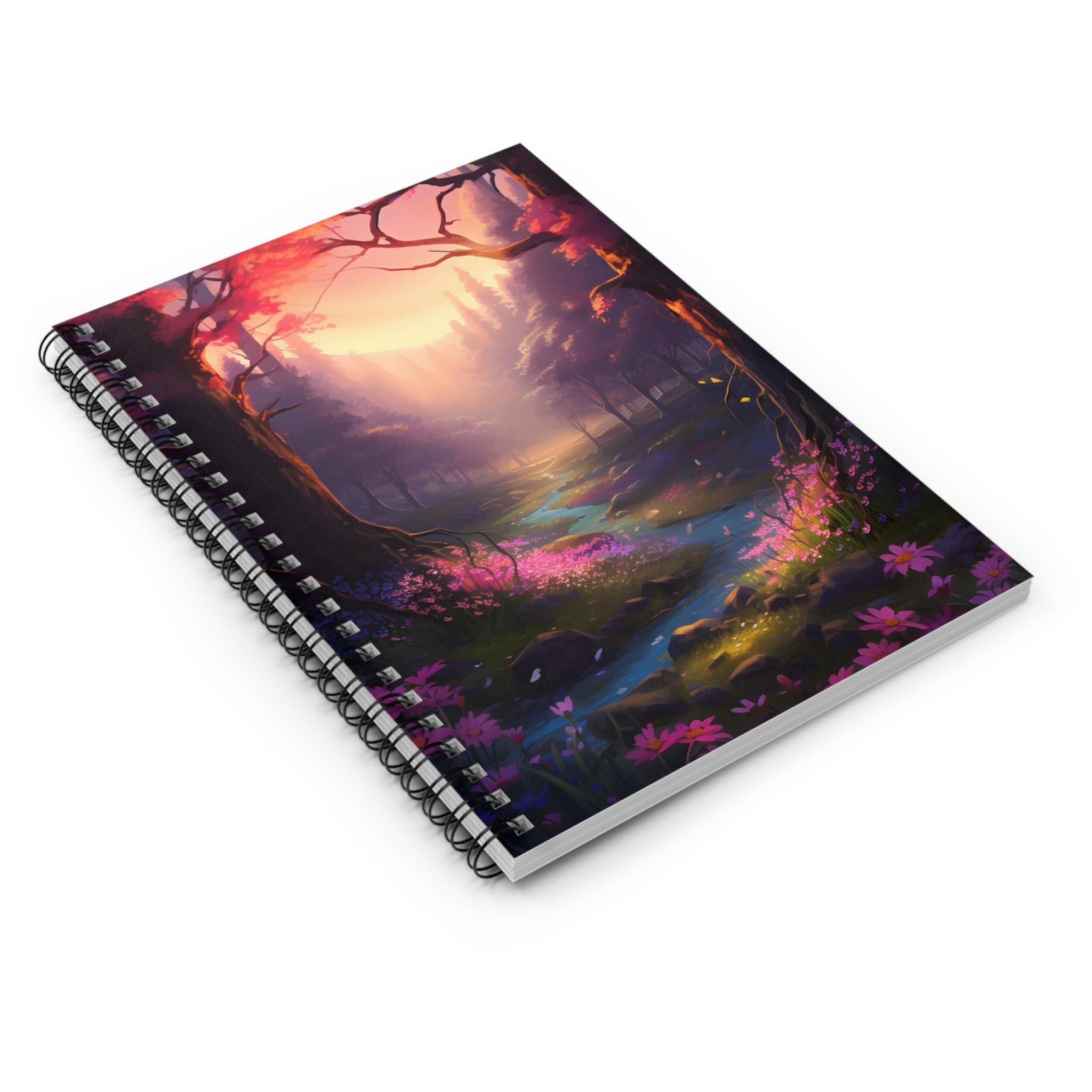Spiral Notebook, Enchanted Forest Spiral Notebook, Spiral Notebook With ...