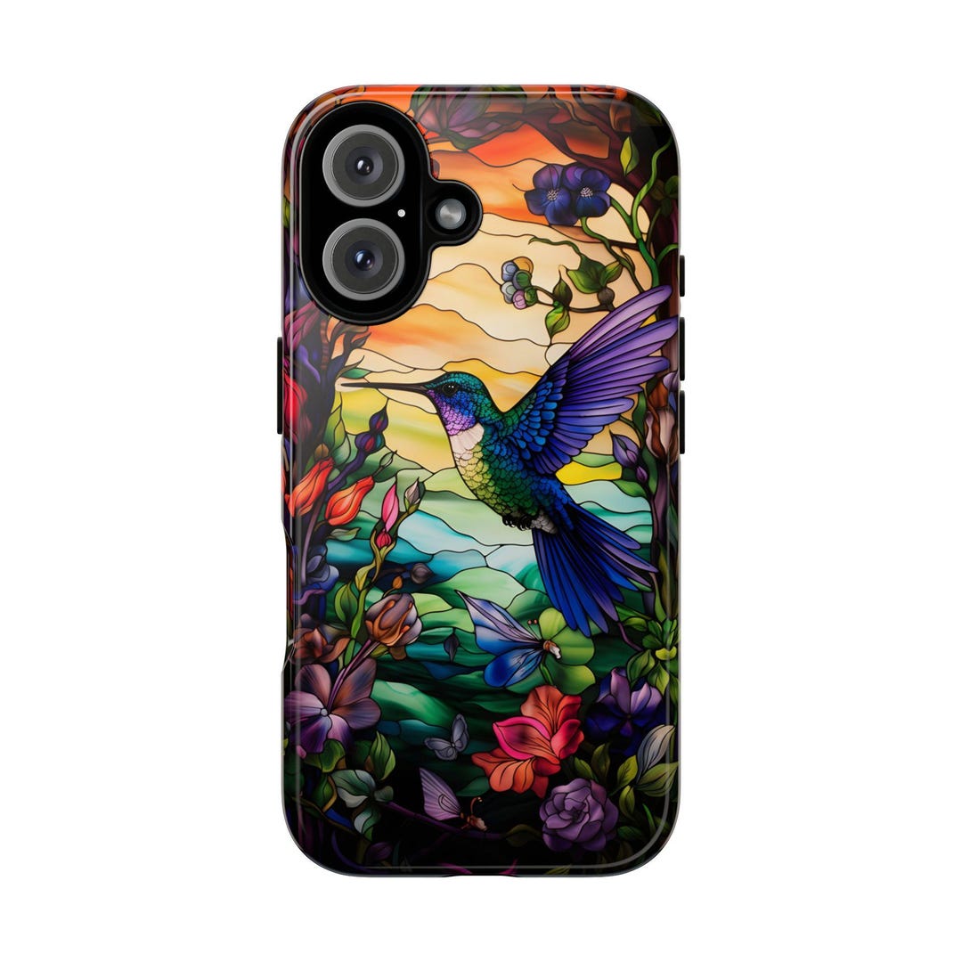 Stained Glass Hummingbird Phone Case, Stained Glass Phone Case ...