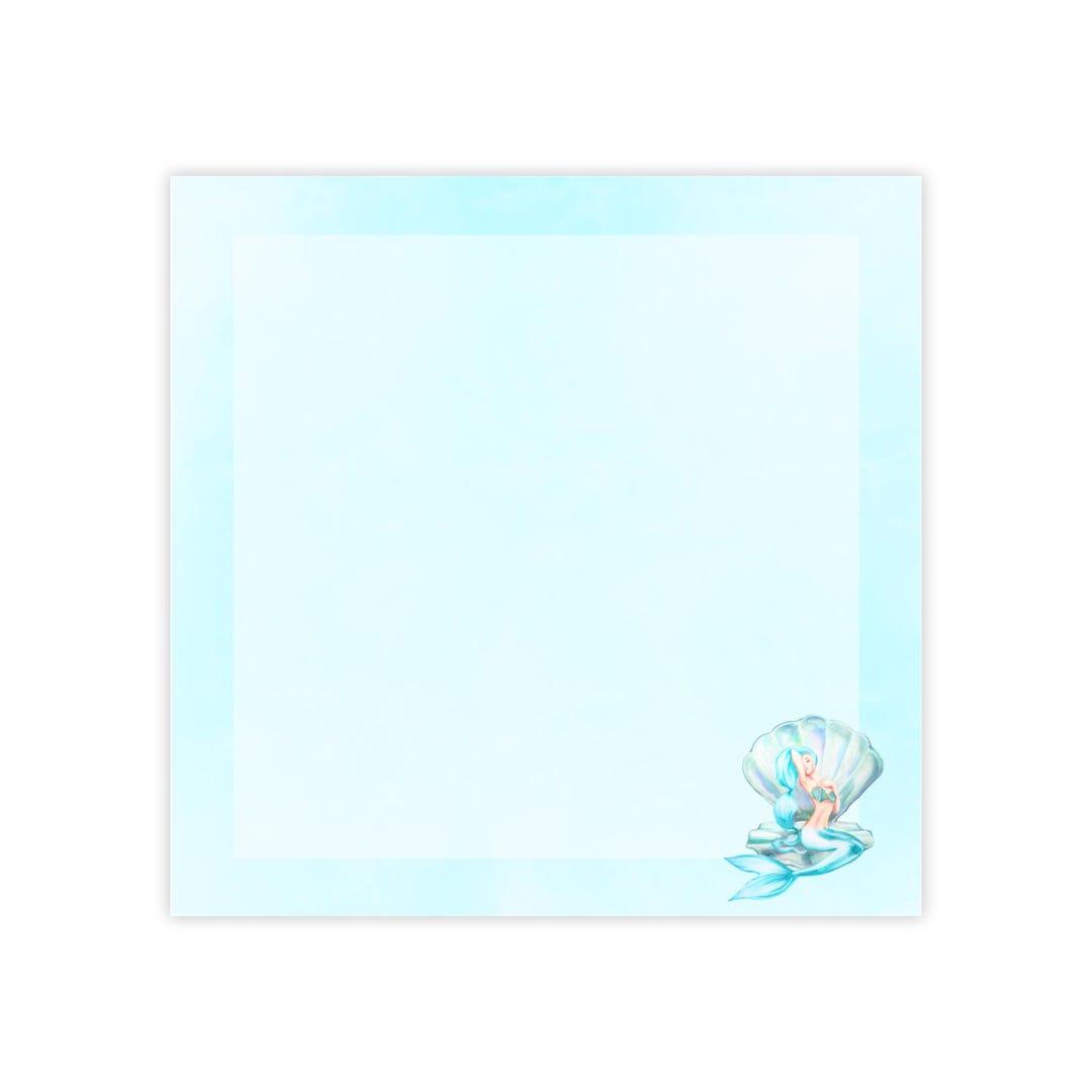Mermaid Post-it® Note Pads, Blue Post It Notes, Ocean Post It Sticky ...