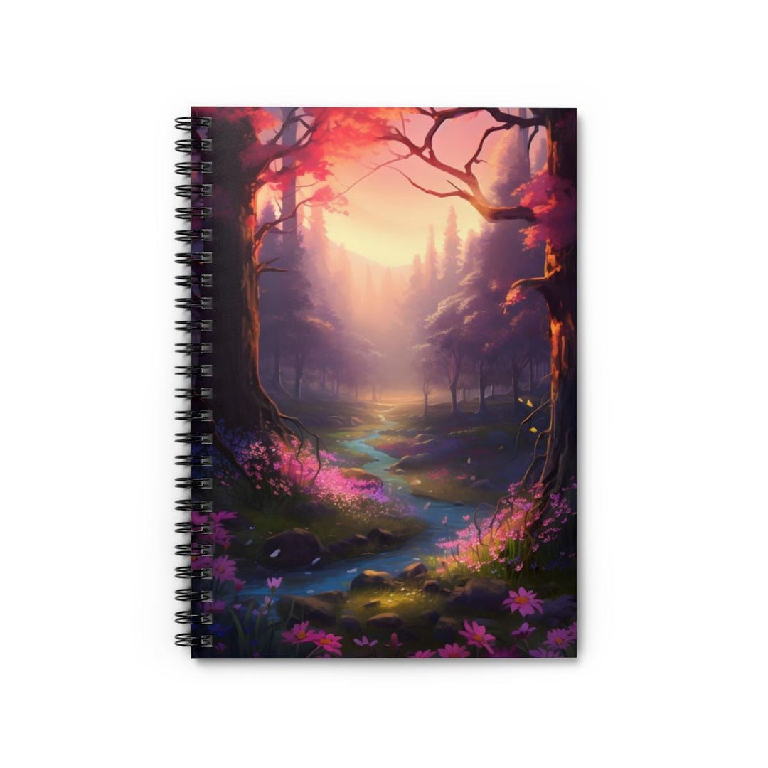 Spiral Notebook, Enchanted Forest Spiral Notebook, Spiral Notebook With ...