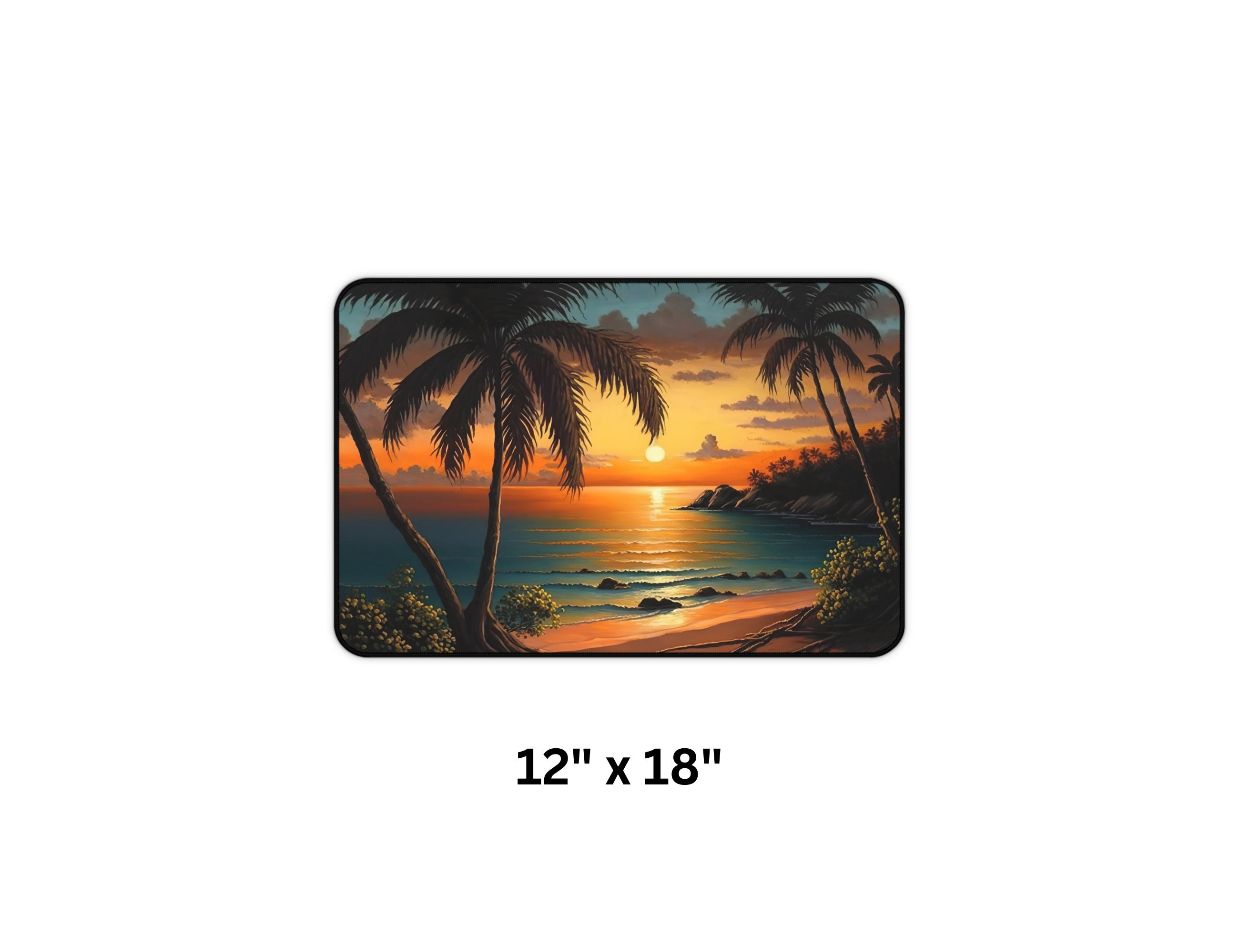 Tropical Beach Desk Mat, Beach Desk Mat, Ocean Desk Mat, Home Mouse Pad ...