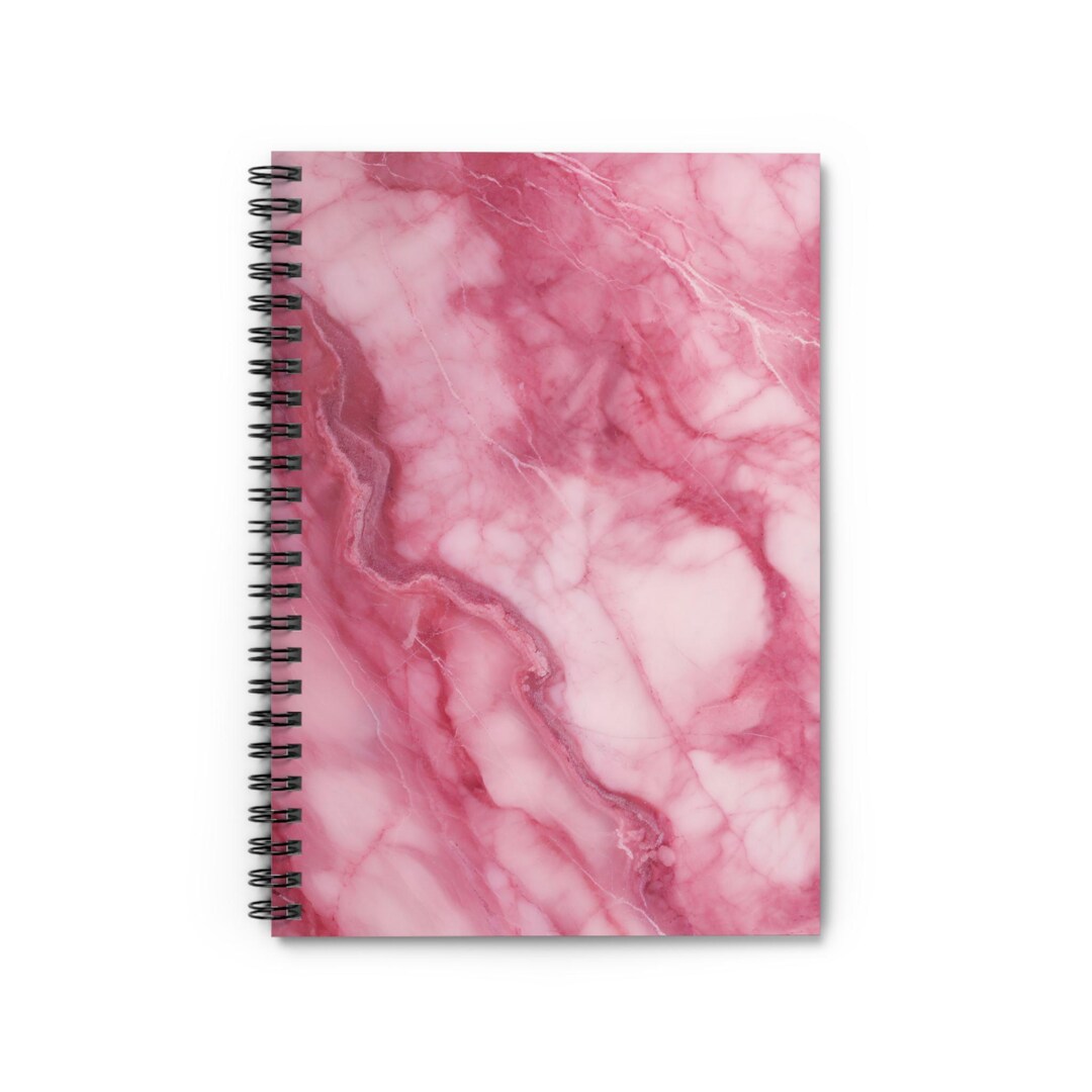 Pink Marble Spiral Notebook - Etsy