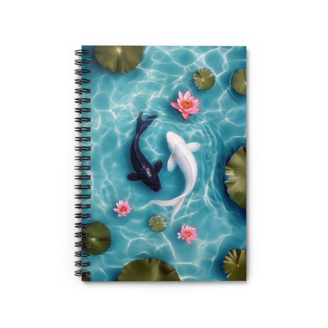 Koi Fish Spiral Notebook - Etsy