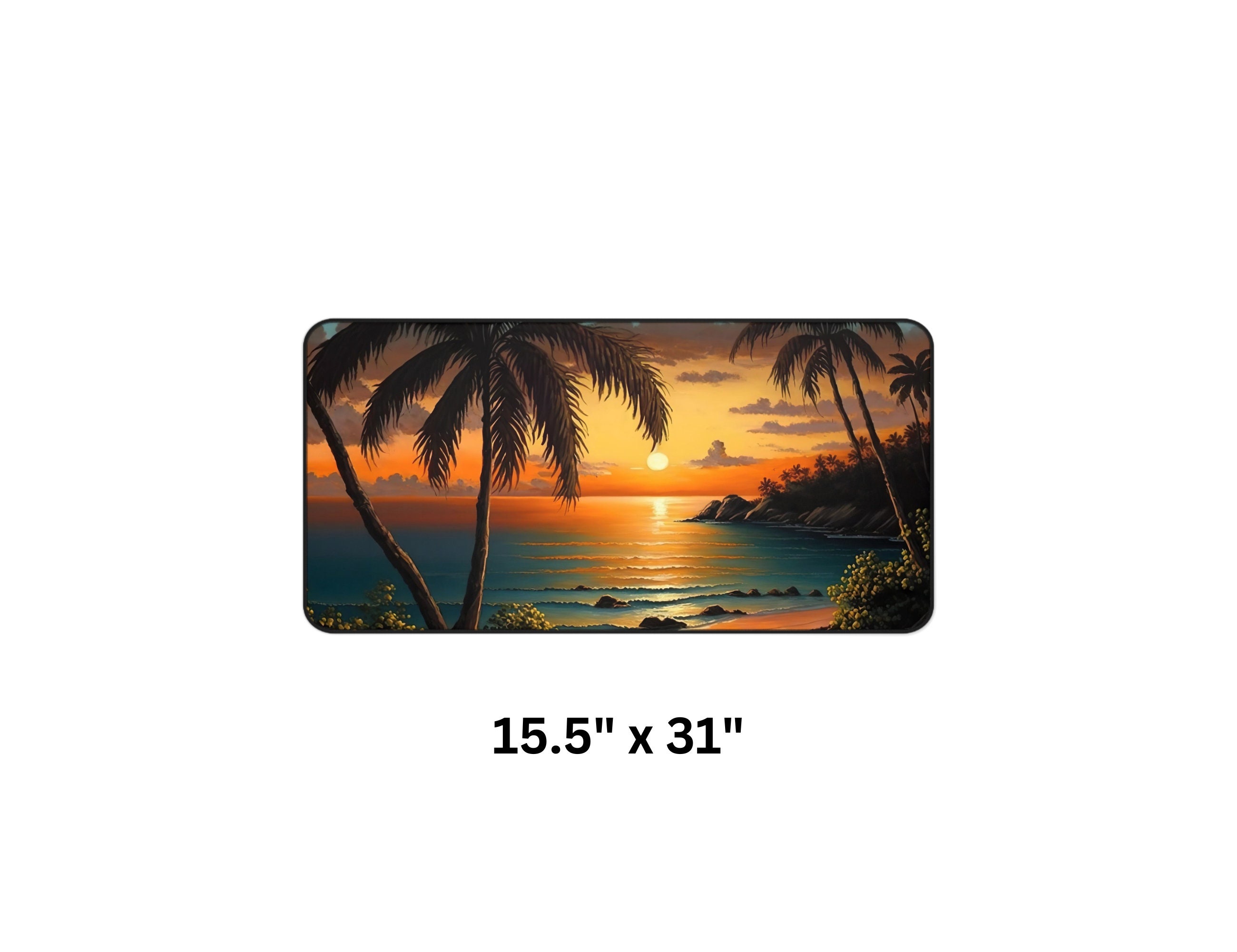 Tropical Beach Desk Mat, Beach Desk Mat, Ocean Desk Mat, Home Mouse Pad ...