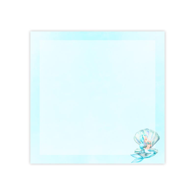 Mermaid Post-it® Note Pads, Blue Post It Notes, Ocean Post It Sticky ...