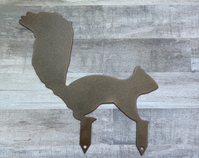Squirrel Metal Yard Stake Garden Art - Etsy