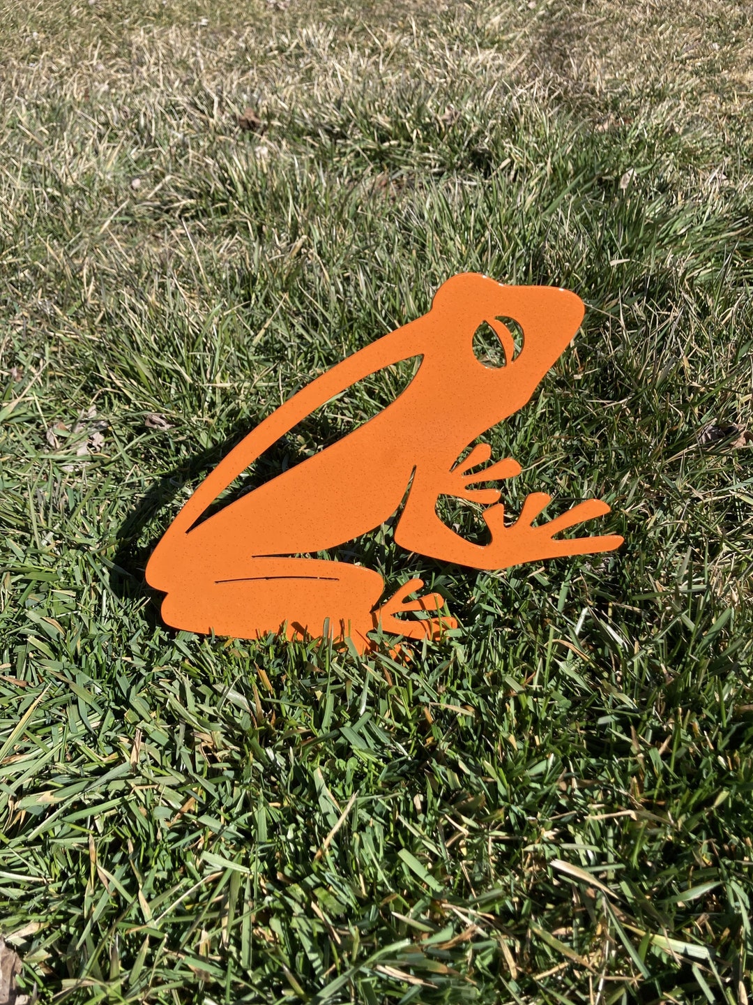 Frog Metal Yard Stake Garden Art - Etsy