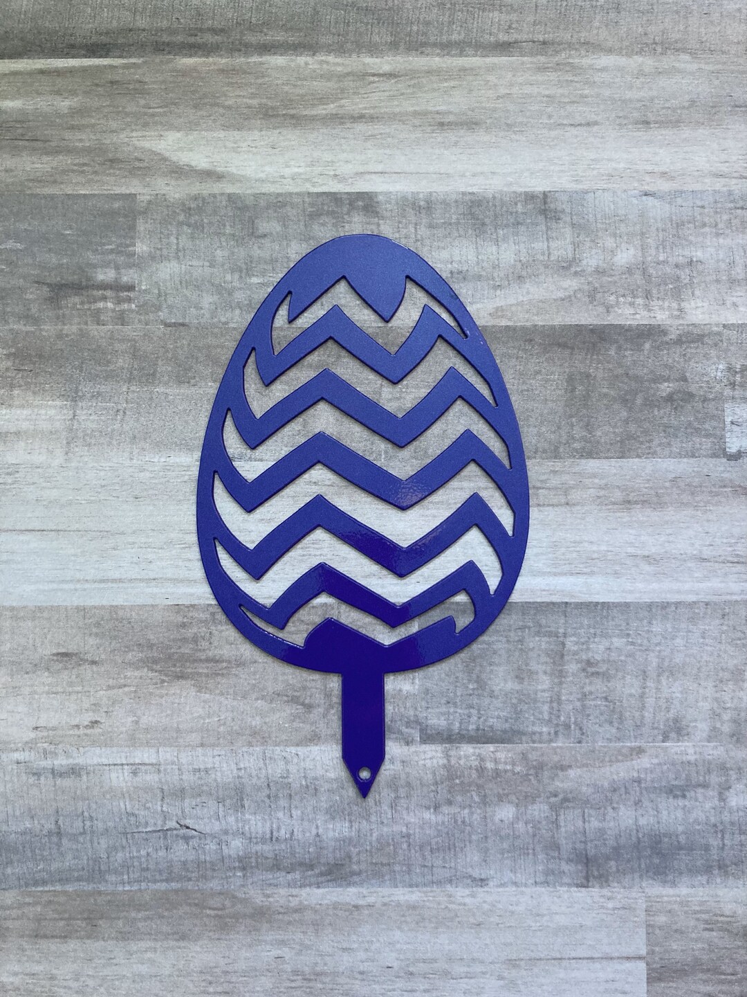 Chevron Easter Egg Metal Yard Stake Garden Art - Etsy