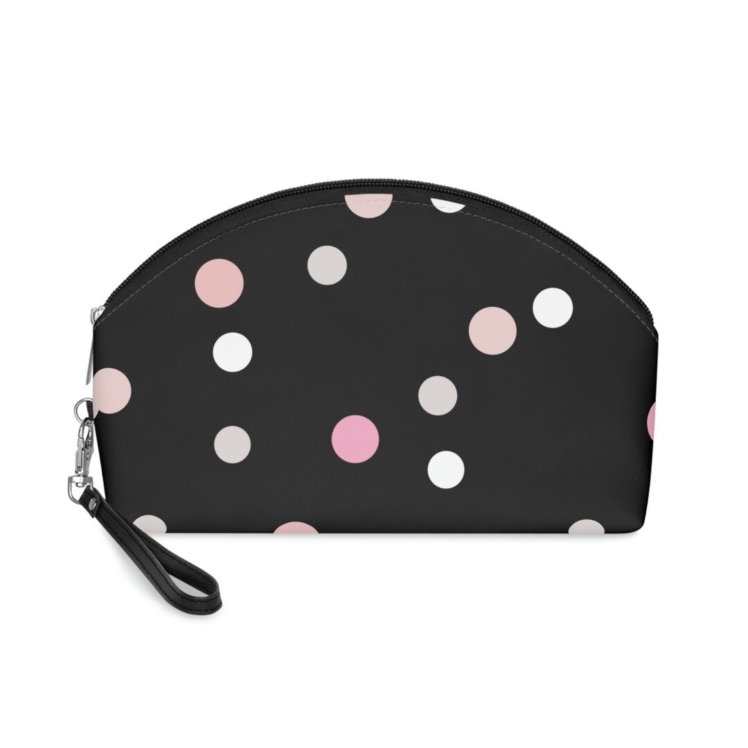 Blush Confetti Dot Makeup Bag // Confetti, Minimalist, Black and White ...