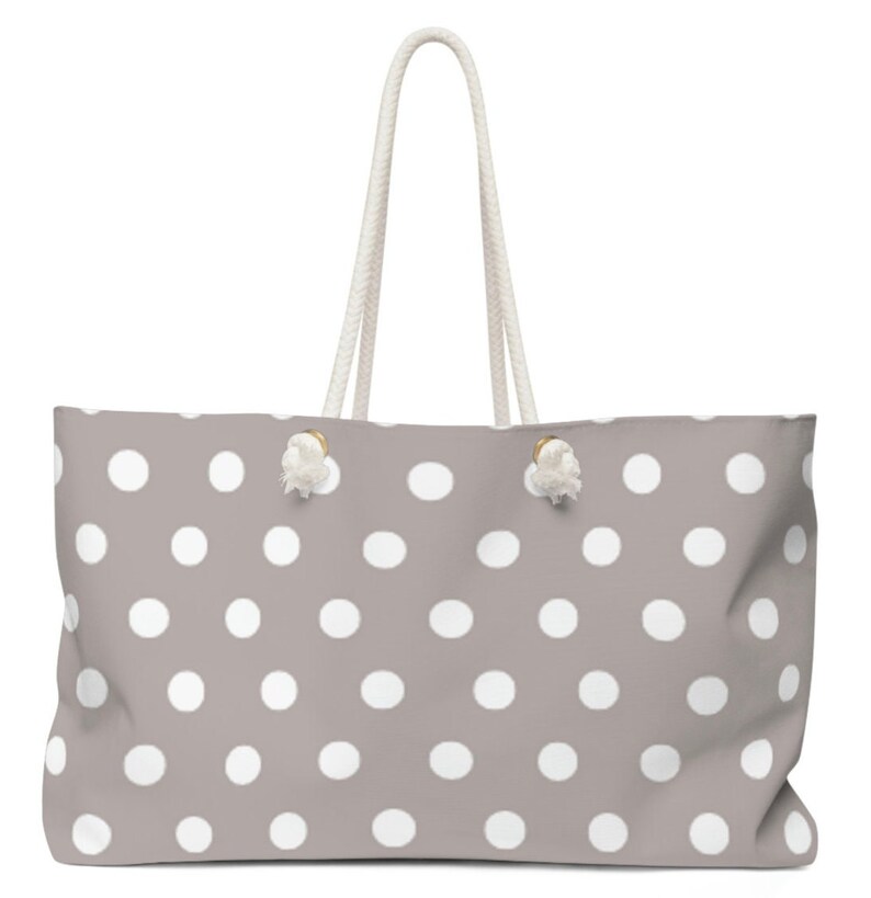 Multiple Colors** || White Polka Dot Hampton Weekender Bag || Weekender ...