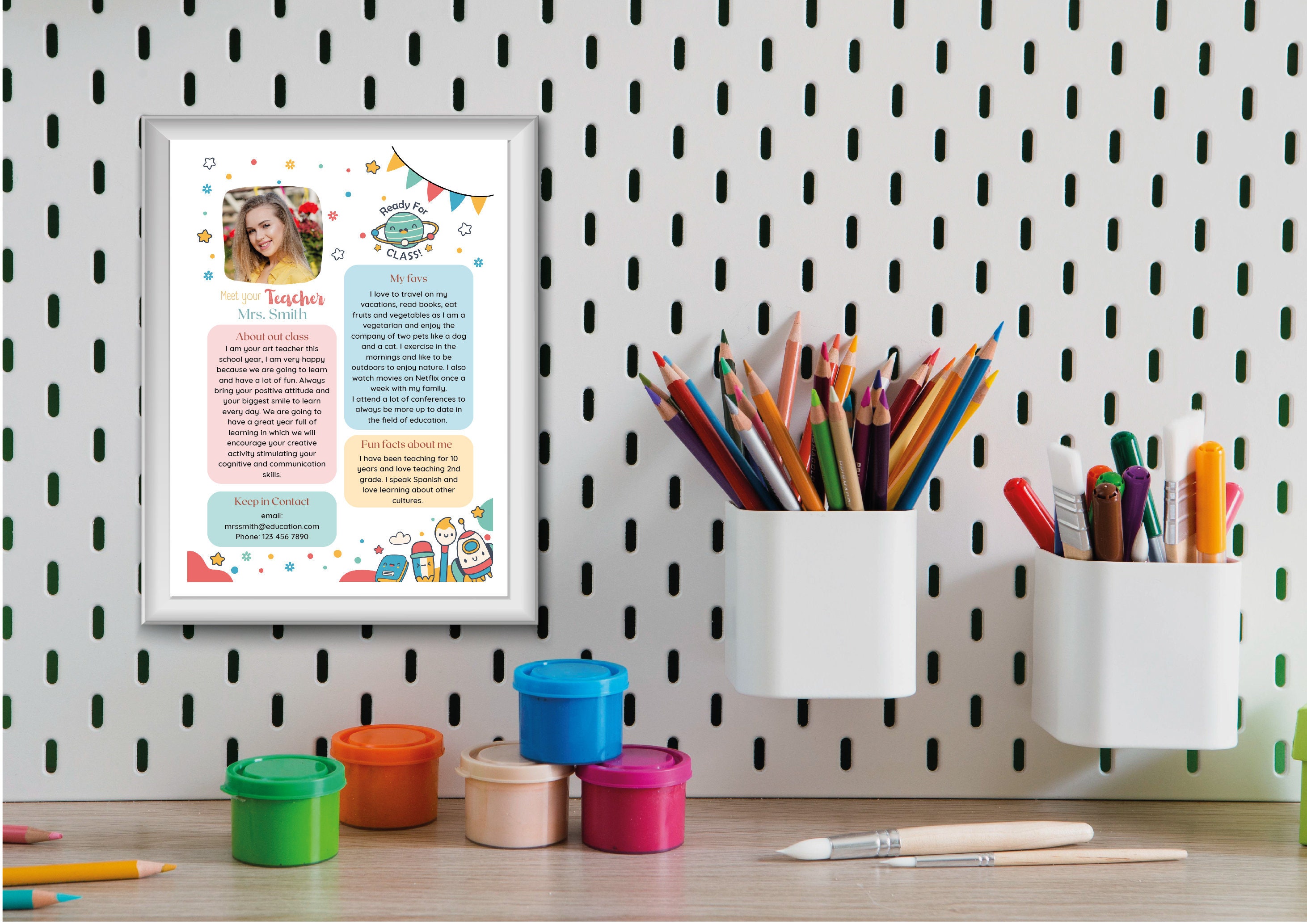 Meet the Teacher Template Back to School Flyer Easy to Use Teacher ...