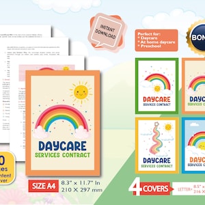 Daycare Services Contract | Parents Handbook | Contract Template | Word ...