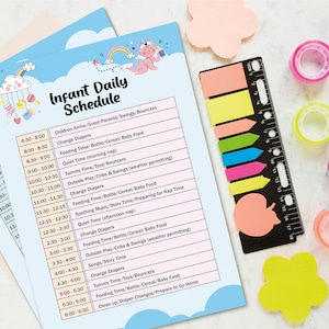 Daycare Daily Schedule: Infant, Toddler, Preschool (PDF) - Etsy