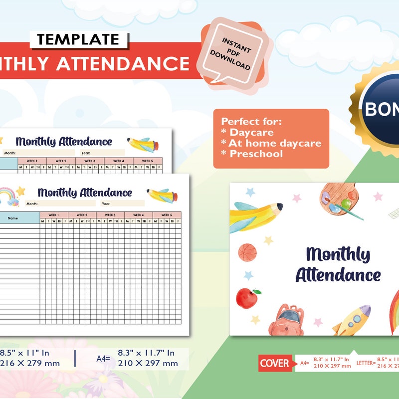 Daycare Sign in Out Sheet - Etsy