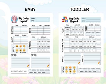 Infant Log | Toddler Daily Log | Day Sheet | My Day Sheet | Daycare ...