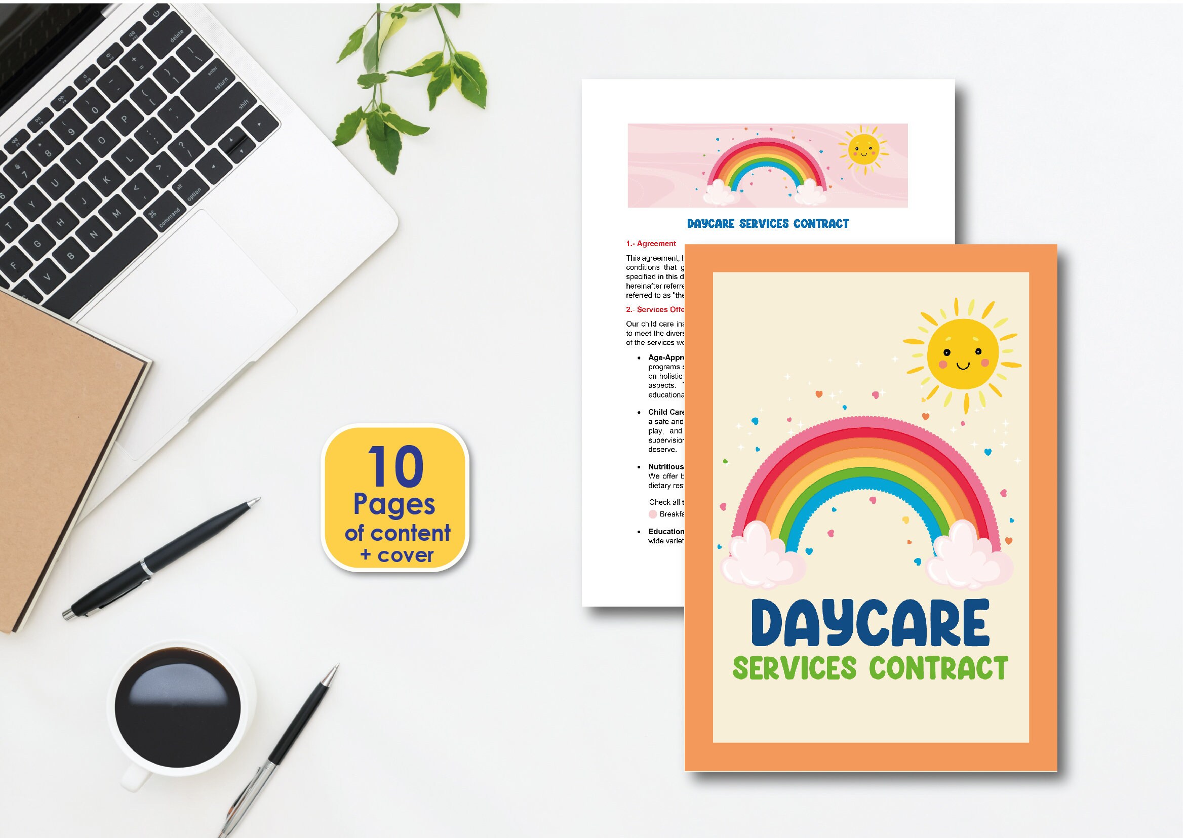 Daycare Services Contract | Parents Handbook | Contract Template | Word ...