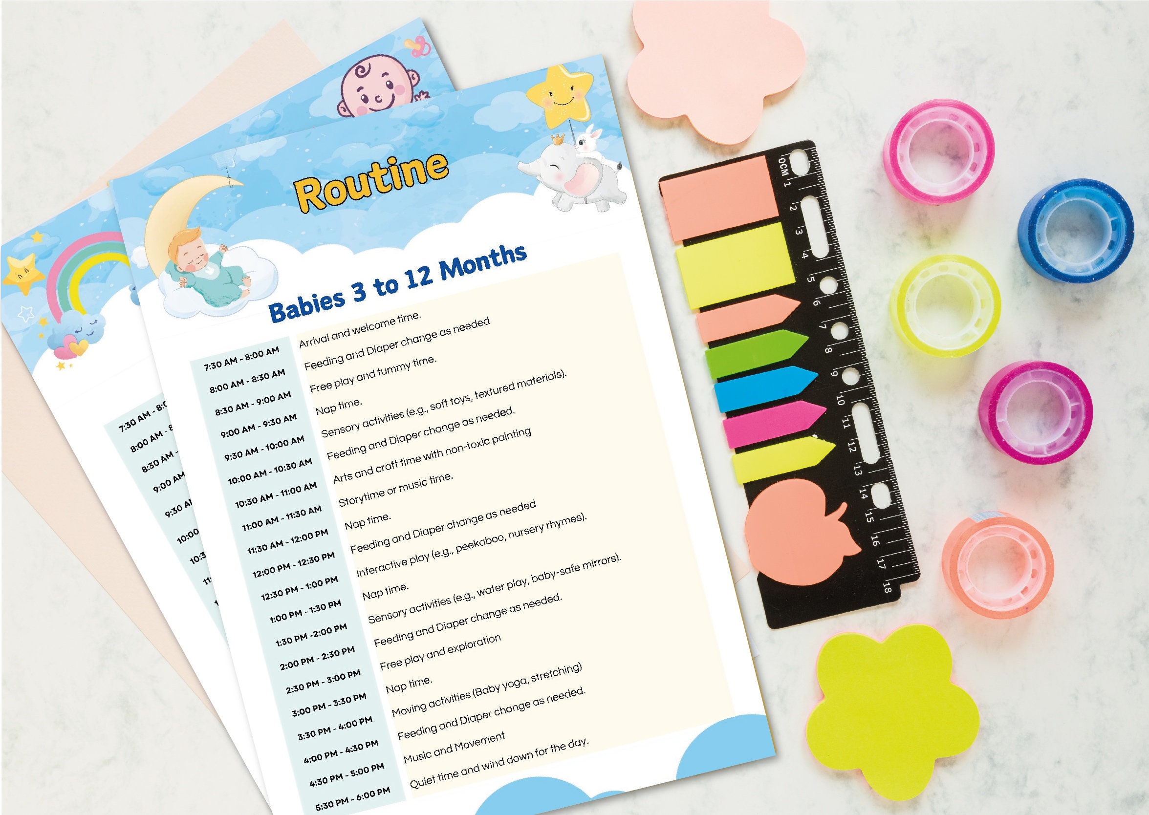 Daycare Daily Routine / Infant & Toddler Daily Schedules / Ideal for in ...