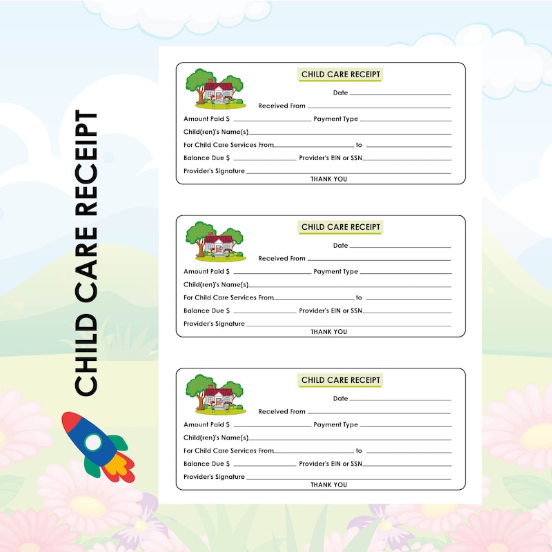 Printable Daycare Receipt - Etsy