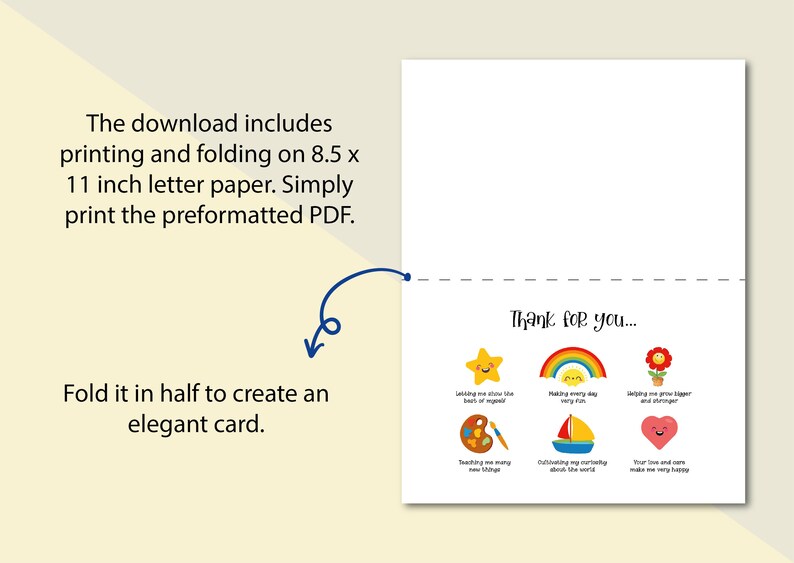 Printable Daycare Thank You Card: Teacher Appreciation (digital ...
