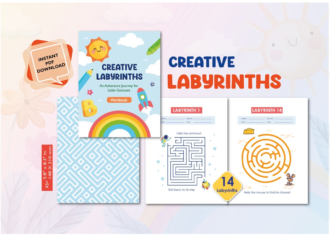 Labyrinth for Childreen / Workbook Labyrinth / Worksheets / School Fun ...