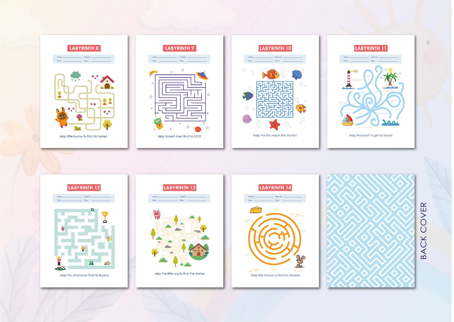 Labyrinth for Childreen / Workbook Labyrinth / Worksheets / School Fun ...