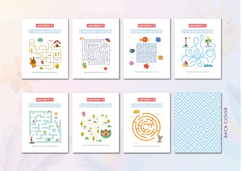 Labyrinth for Childreen / Workbook Labyrinth / Worksheets / School Fun ...